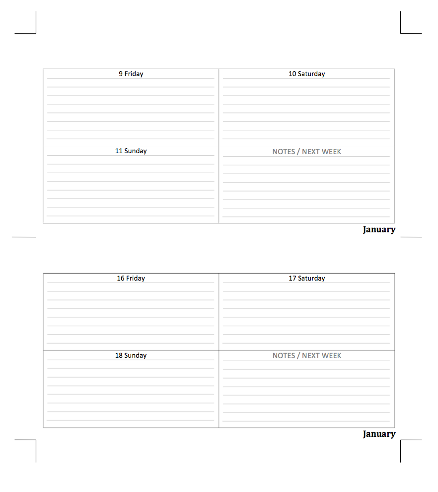 Philofaxy: Diary Inserts 2015